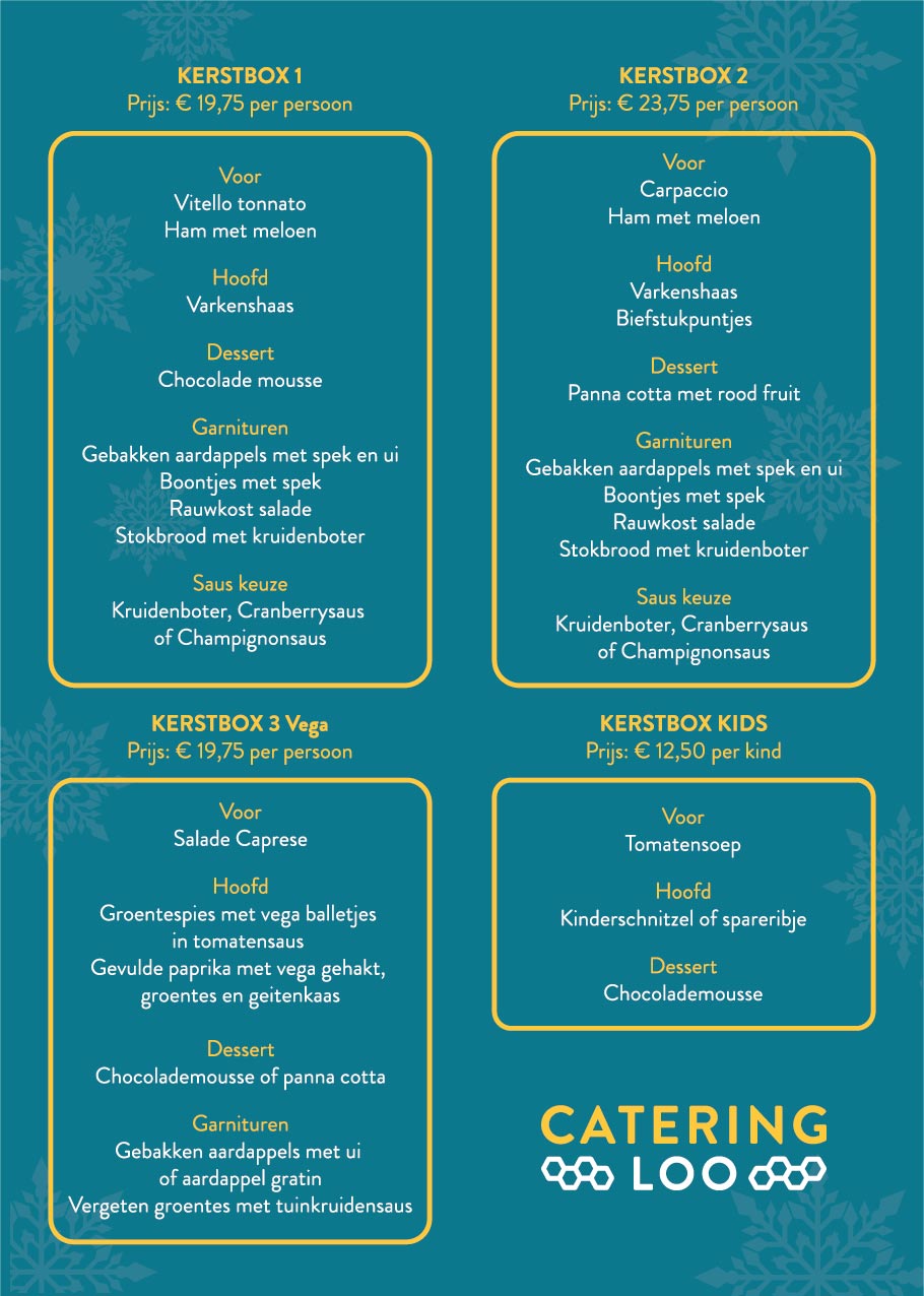 Feestdagen | Catering Loo | Bathmen | Deventer