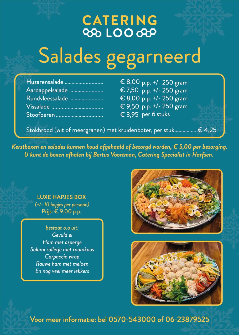 Feestdagen | Catering Loo | Bathmen | Deventer